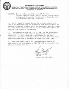 Reference Letter – CT707-Israeli Krav Systems